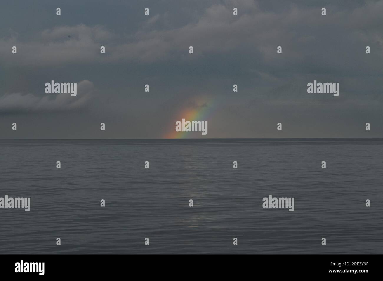 The golden pot at the end of the rainbow, somewhere offshore Stock ...