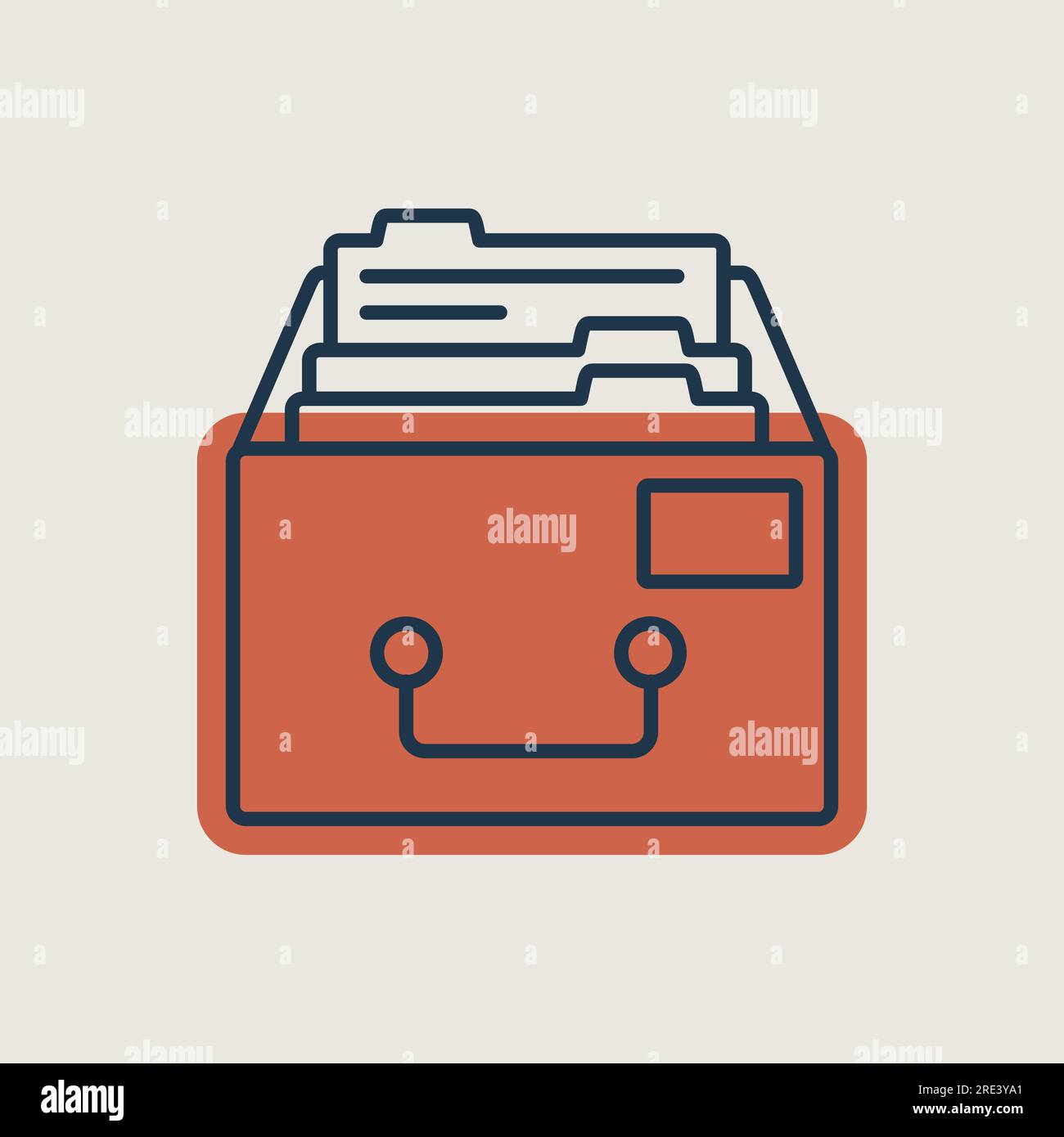 Filing Cabinet outline icon. Workspace sign. Graph symbol for your web ...