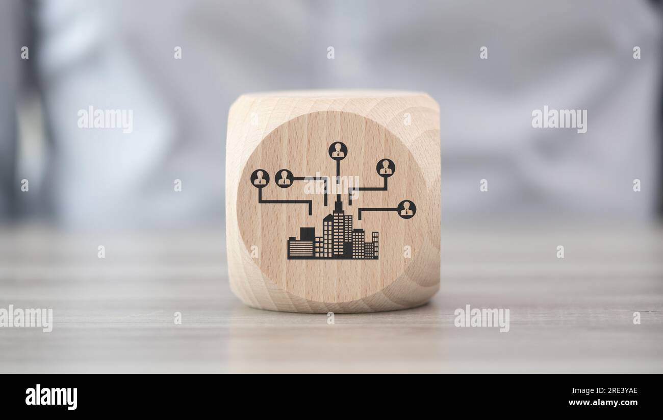Wooden block with symbol of bpo concept Stock Photo - Alamy
