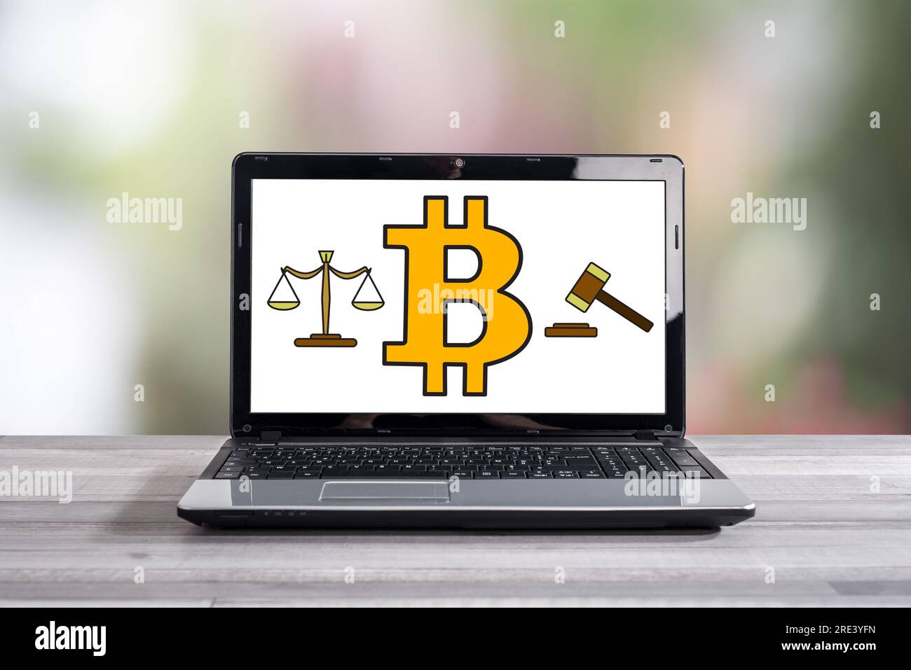 Bitcoin regulation concept shown on a laptop screen Stock Photo - Alamy