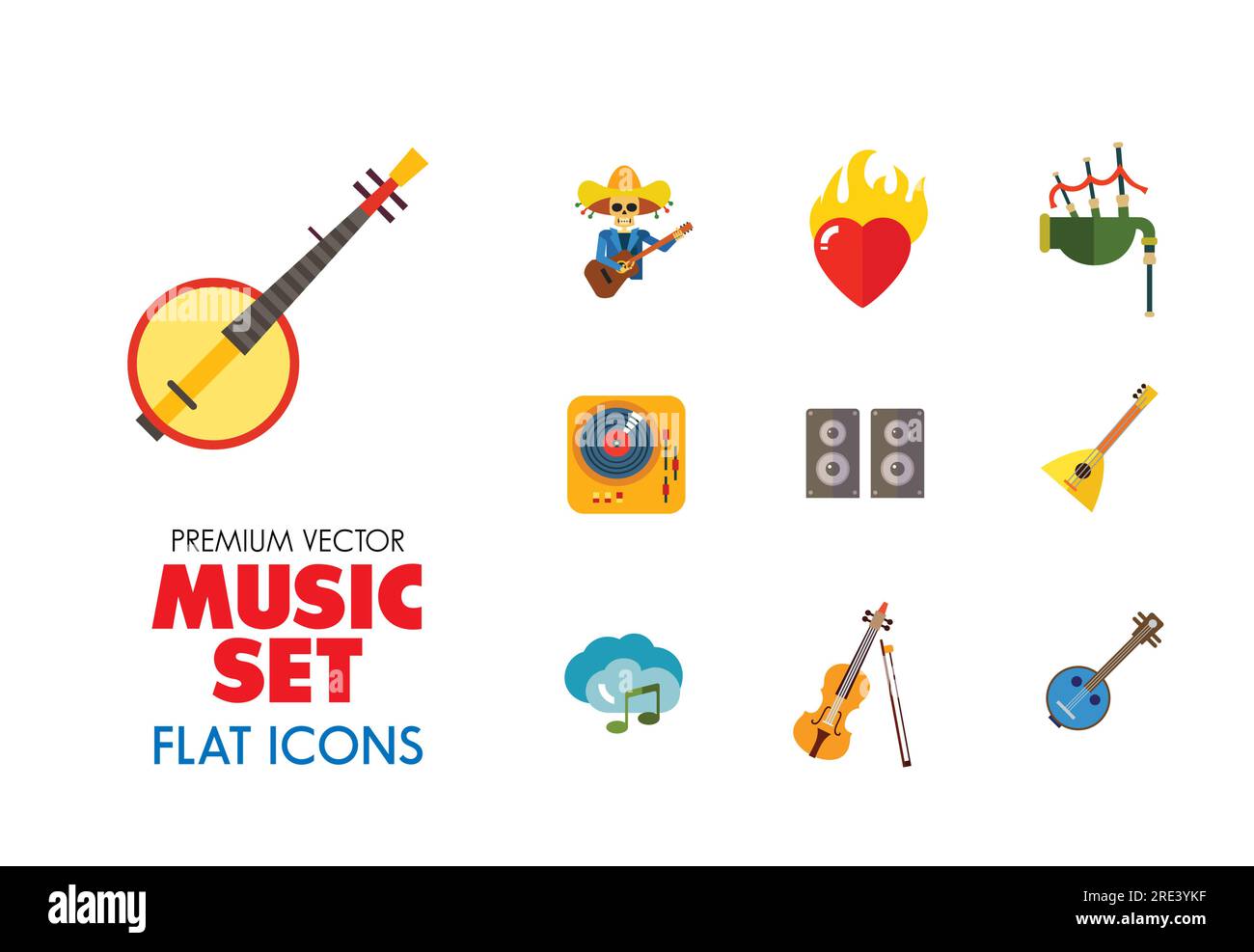 Music Icon Set Stock Vector Image & Art - Alamy