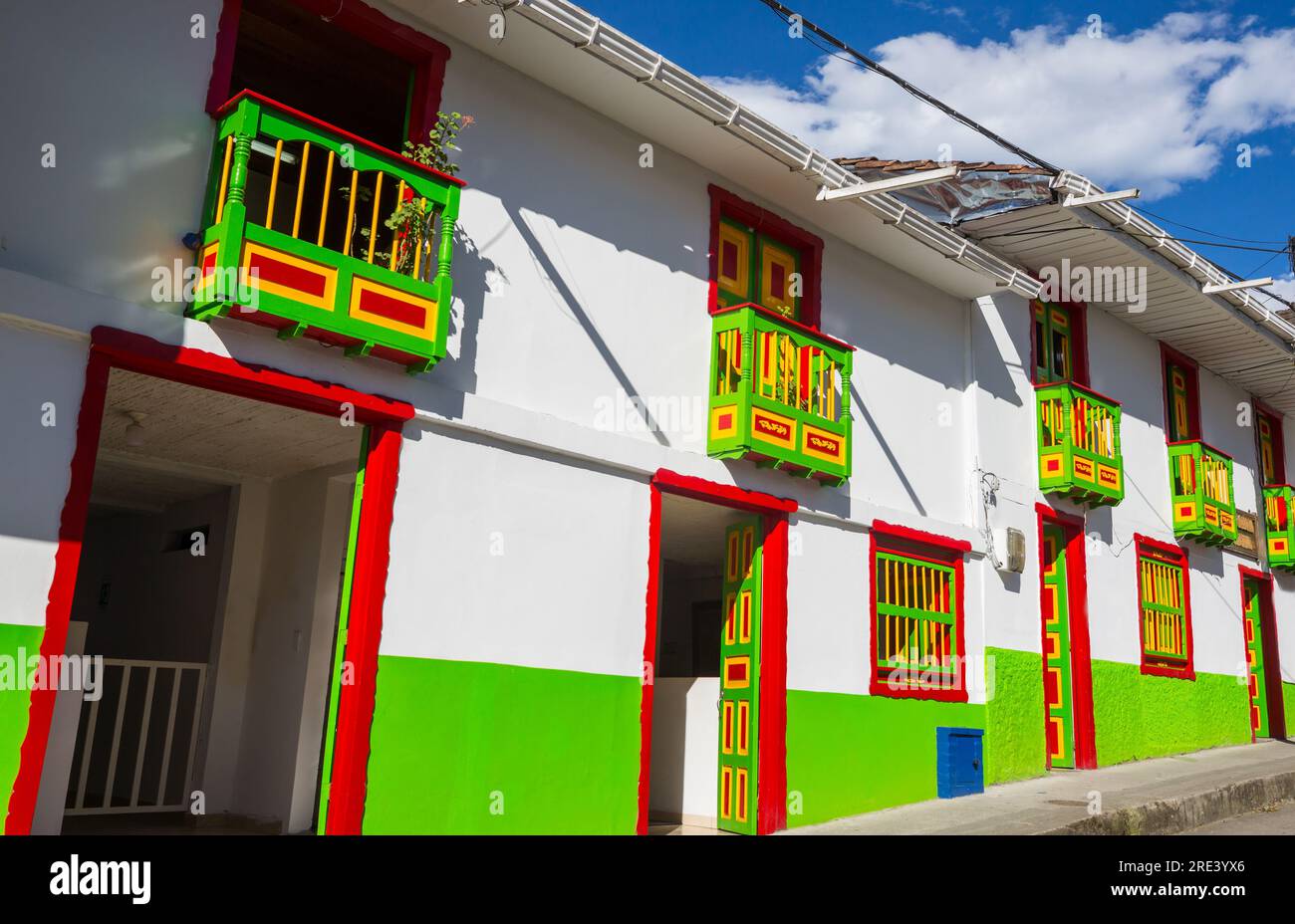 Traditional colonial architecture in Colombia, South America Stock ...