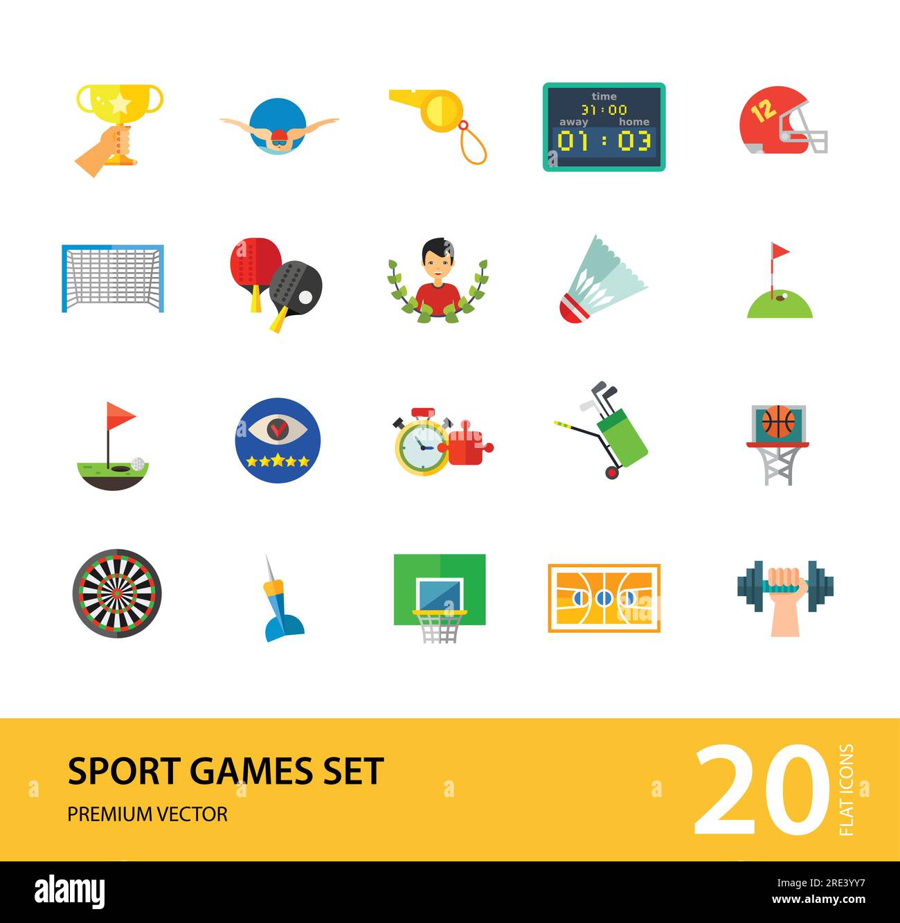 Sport Games Icon Set Stock Vector Image & Art - Alamy