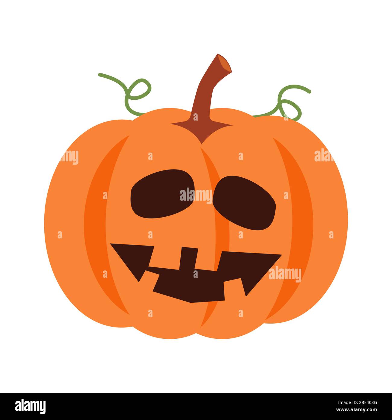 Halloween pumpkin with facial expression . Vector Stock Vector Image ...
