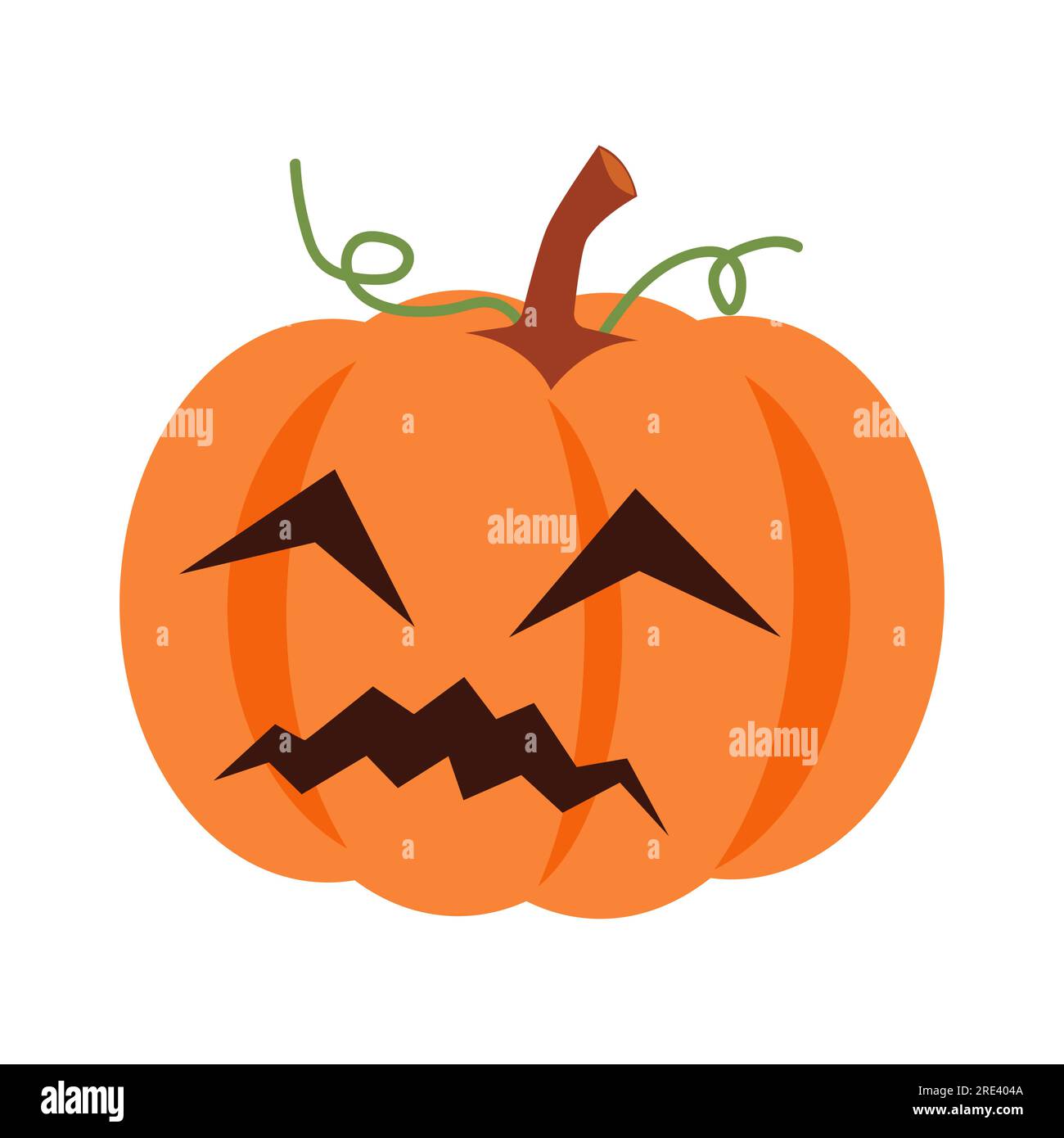 Halloween pumpkin with facial expression . Vector Stock Vector Image ...