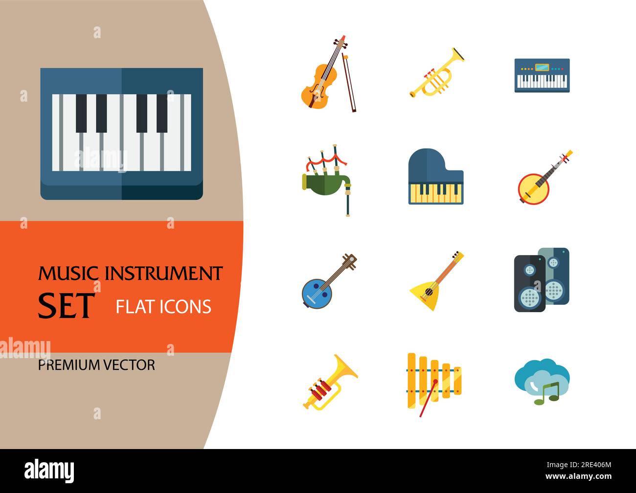 Music Instrument Icon Set Stock Vector Image & Art - Alamy