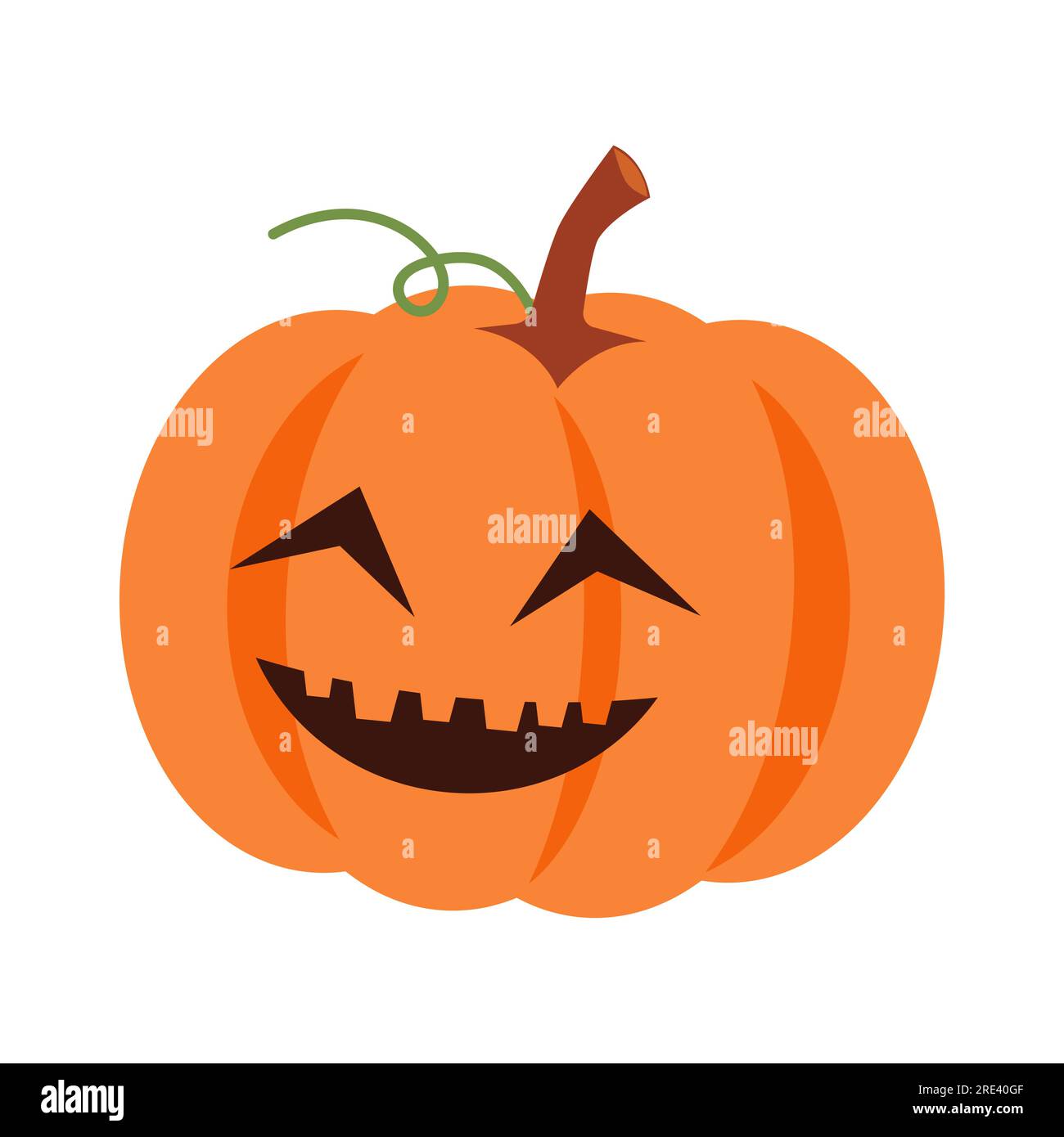 Halloween pumpkin with facial expression . Vector Stock Vector Image ...