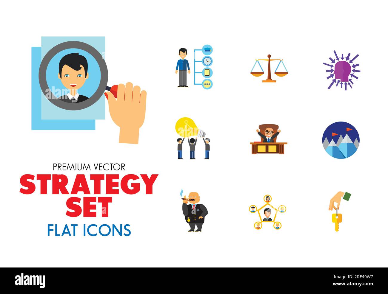 Strategy Icon Set Stock Vector Image & Art - Alamy