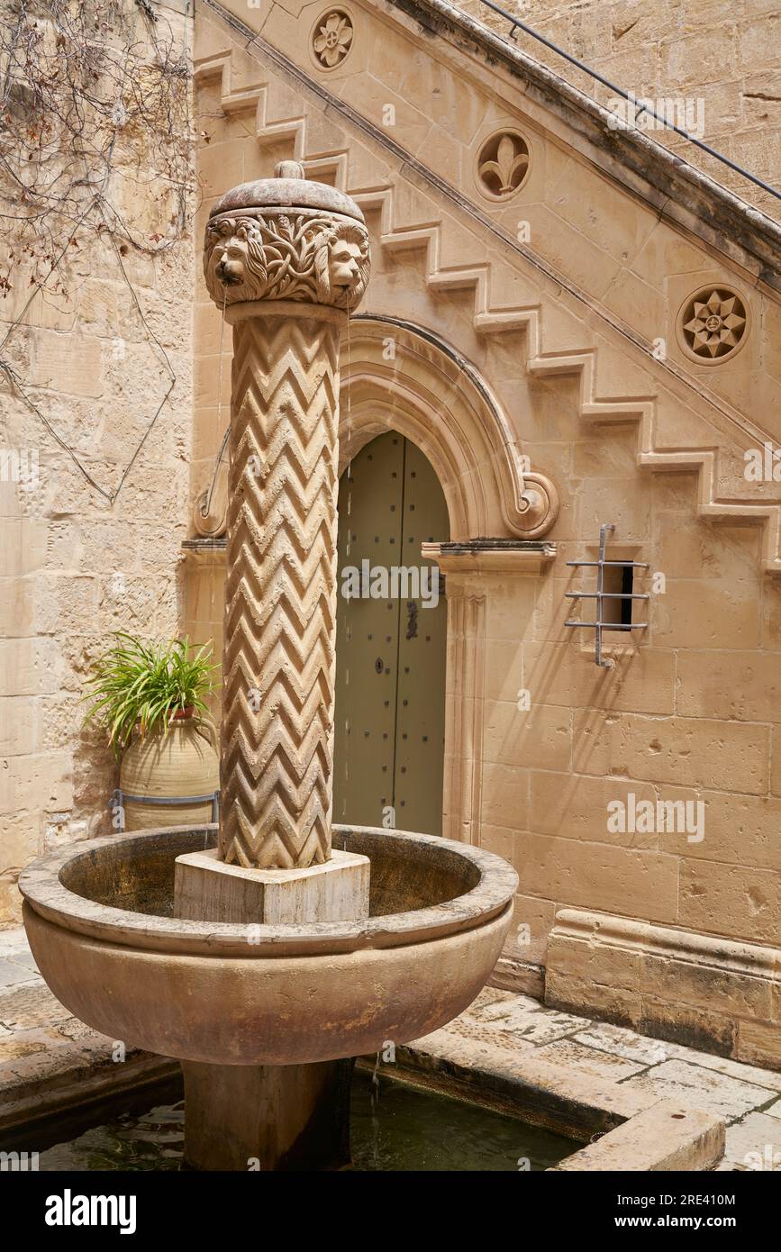 Secluded courtyard of a merchants house in the historic fortified city ...