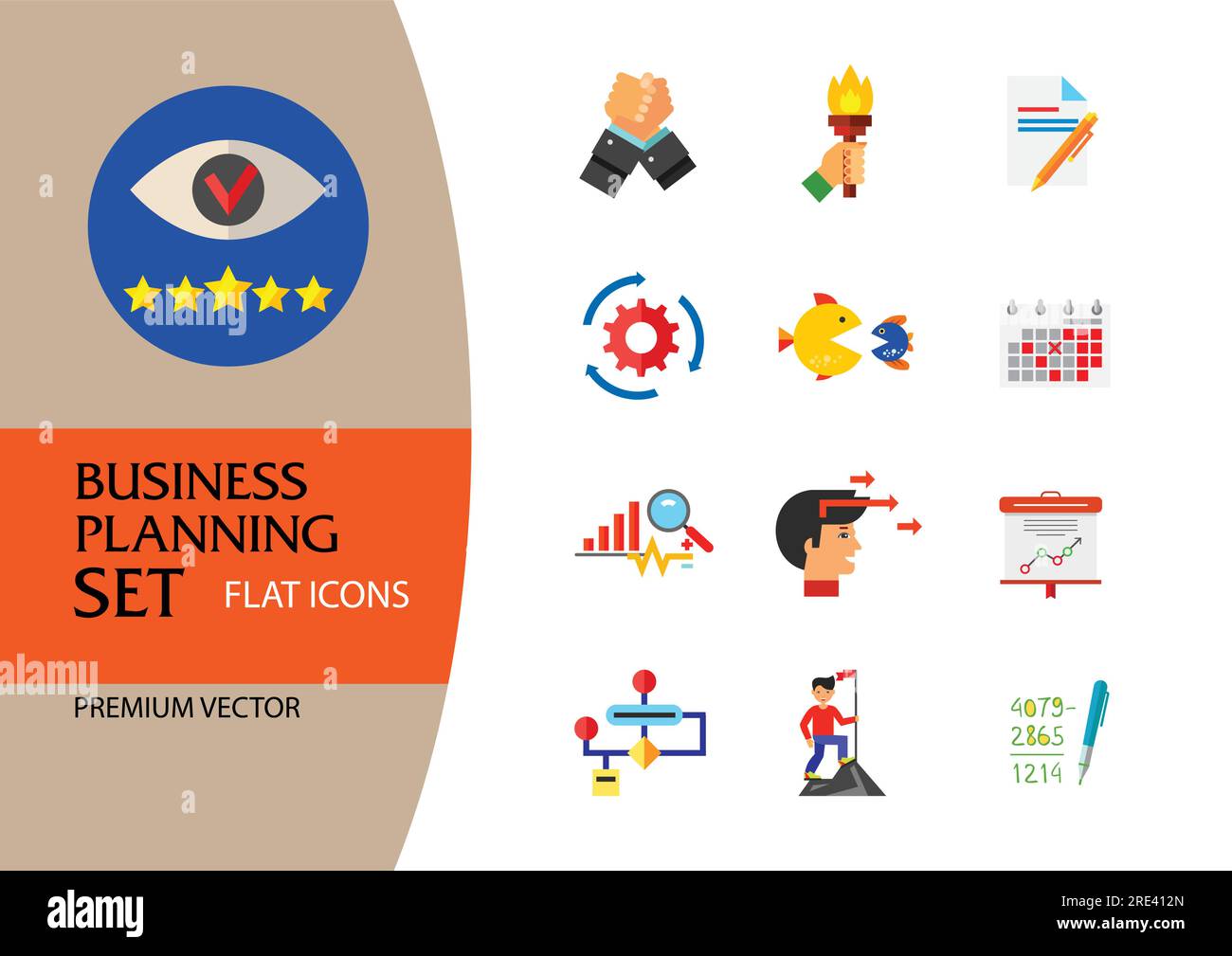 Business Planning Icon Set Stock Vector Image & Art - Alamy