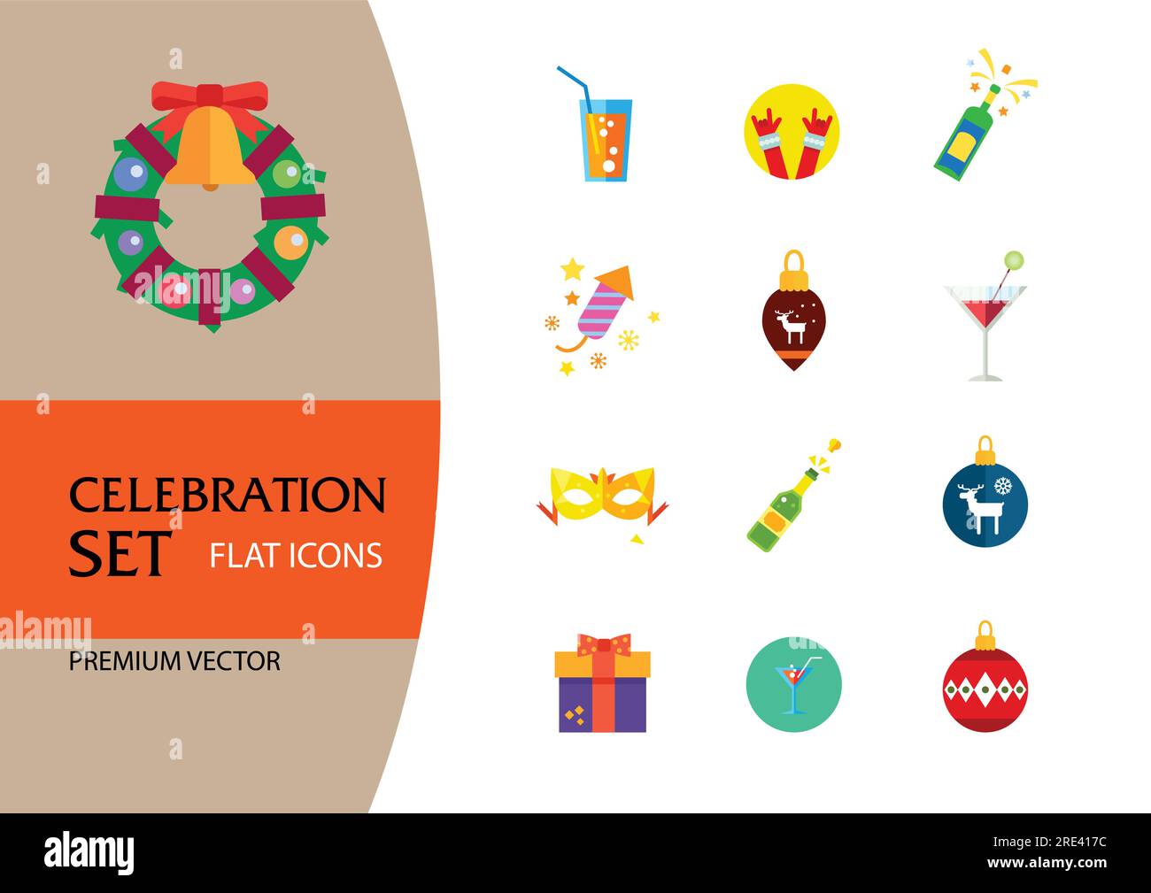 Celebration Icons Set Stock Vector Image & Art - Alamy
