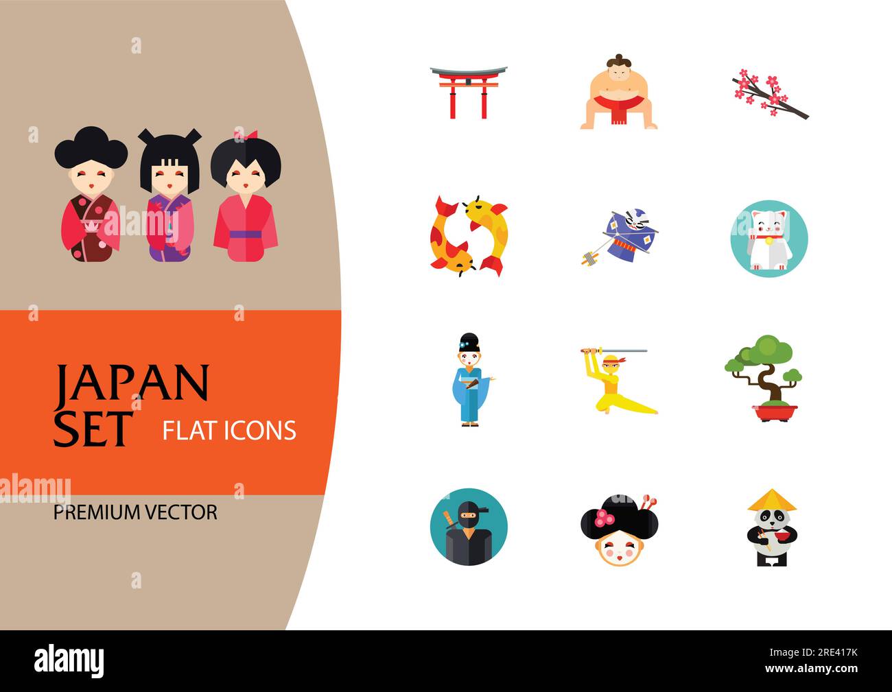 Japan Icon Set Stock Vector Image & Art - Alamy