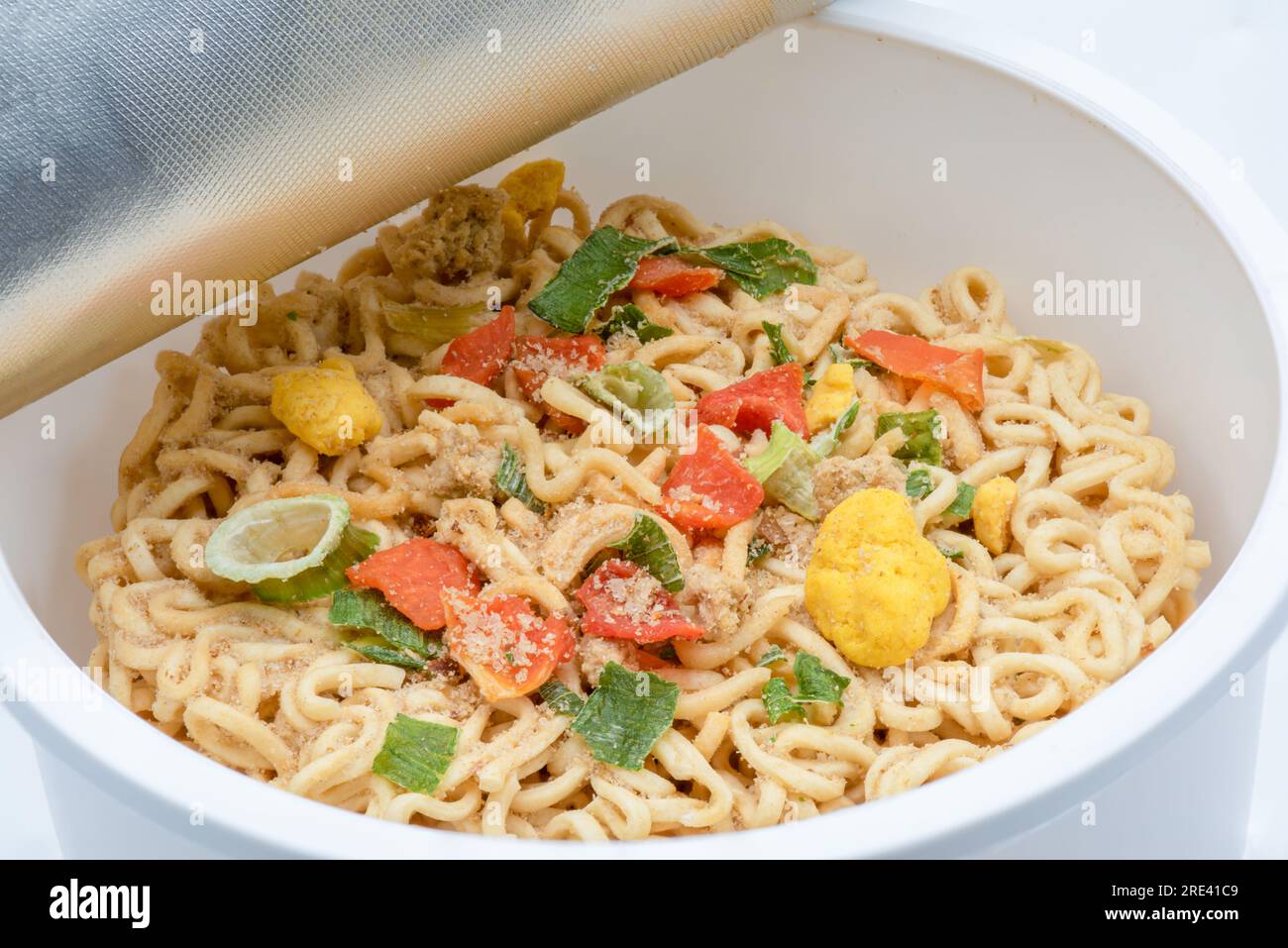 Instant noodles in a plastic cup on a white background Stock Photo - Alamy