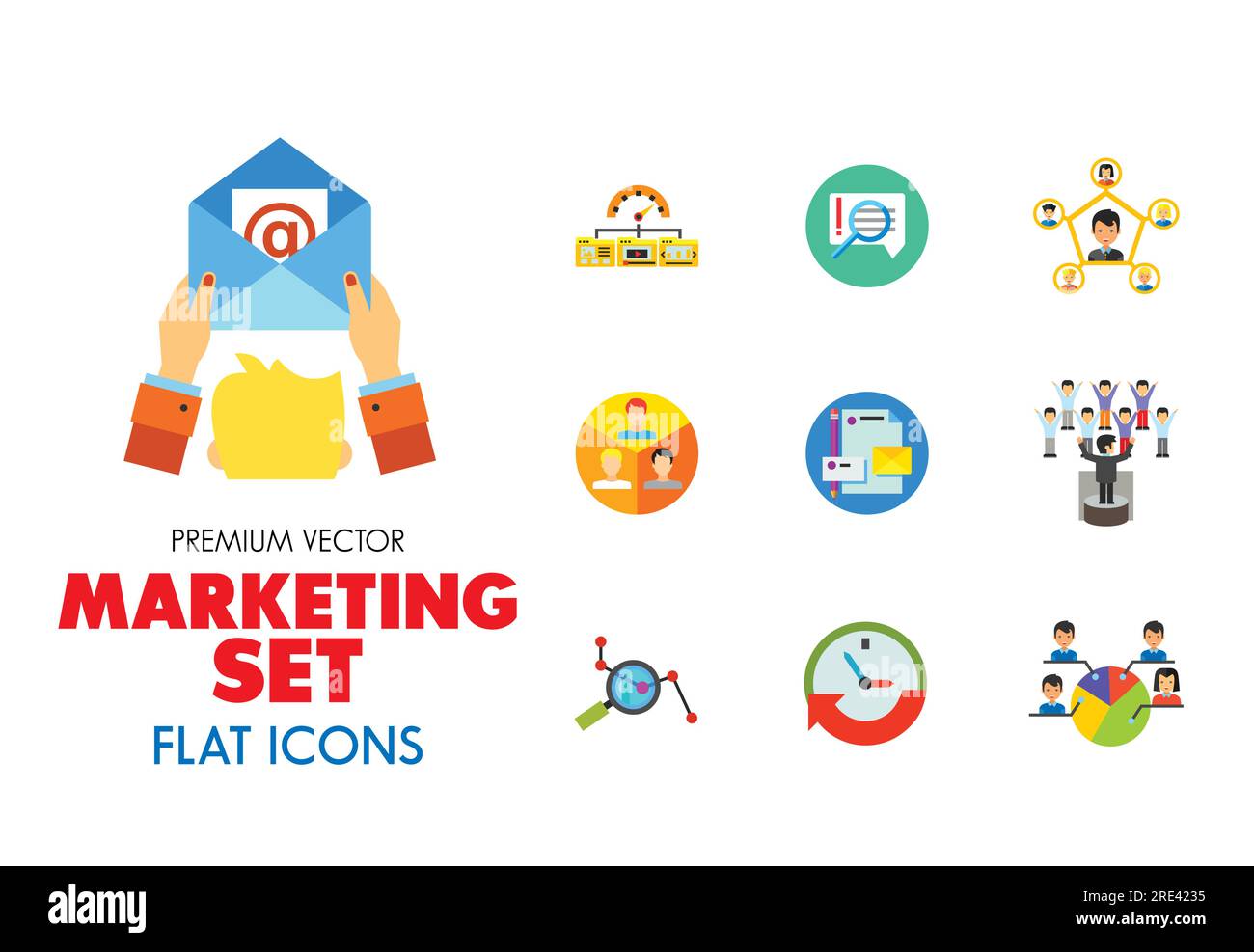 Marketing Icon Set Stock Vector Image & Art - Alamy