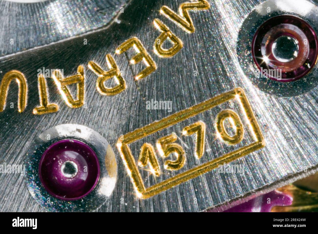 Rolex Datejust mechanical movement macro image Stock Photo - Alamy