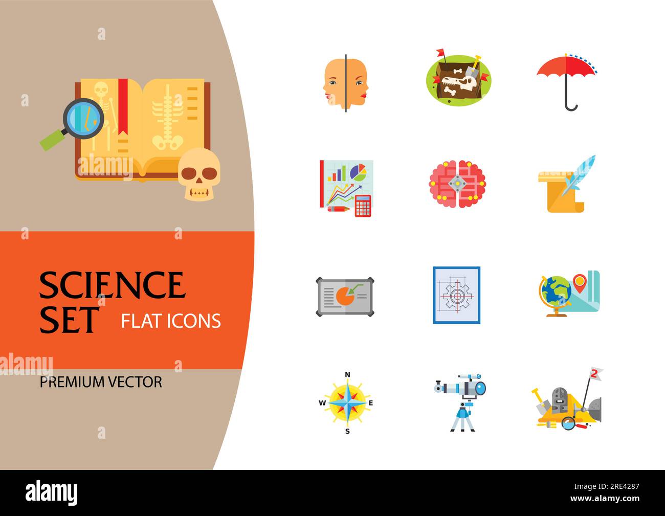 Science Type Icon Set Stock Vector Image & Art - Alamy