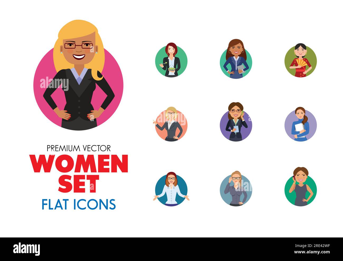 Portrait smiling businesswoman drinking Stock Vector Images - Alamy