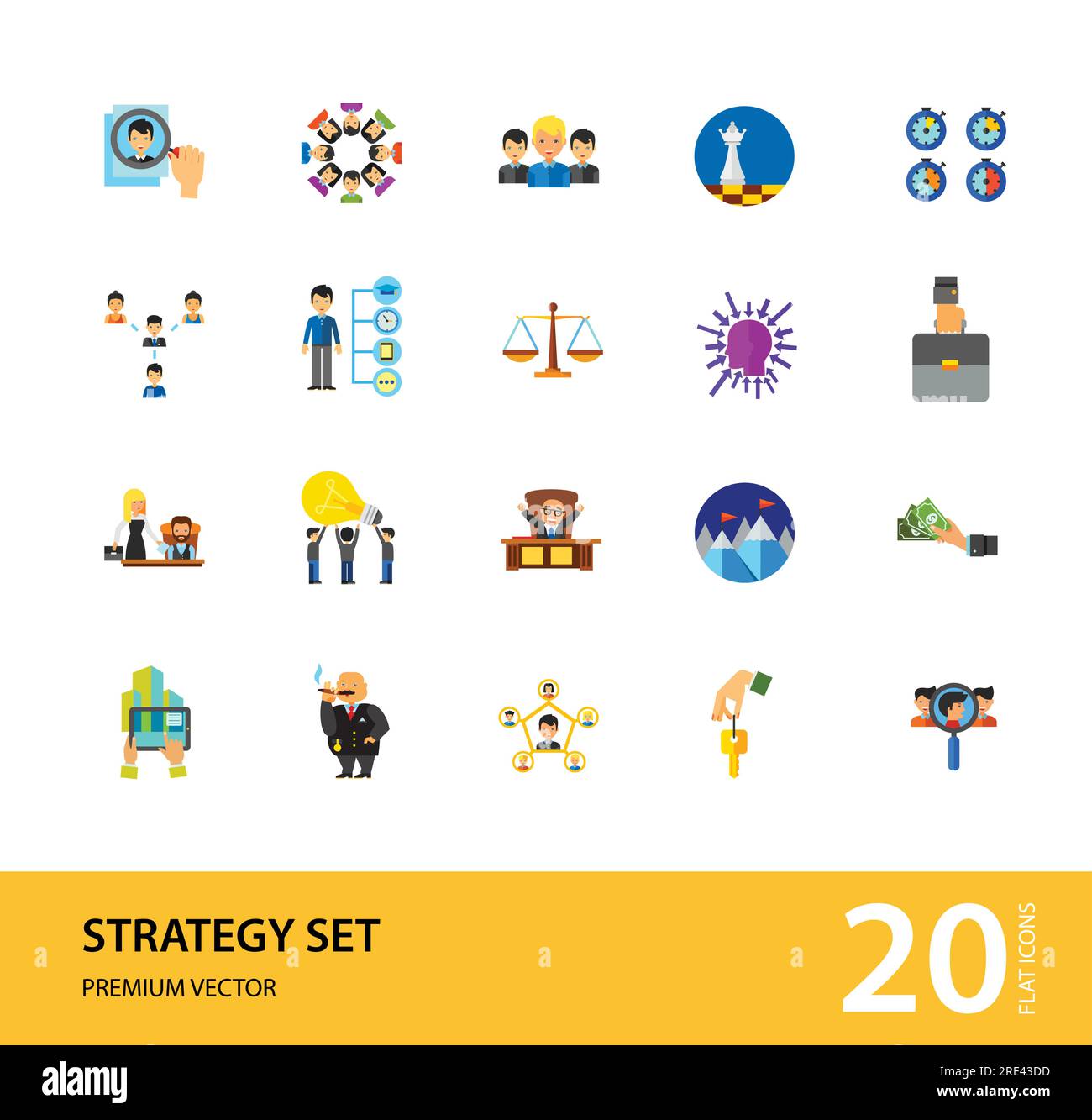 Strategy Icon Set Stock Vector Image & Art - Alamy