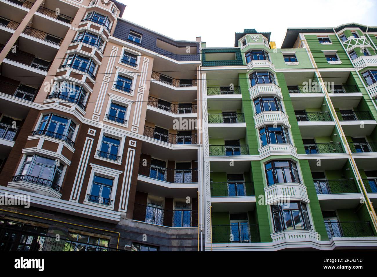 Facade of building in Kiev Vozdvizhenka, The Oligarch's Ghost Town ...