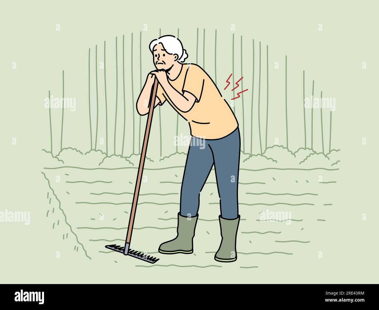 Woman Leans Stock Vector Images Alamy