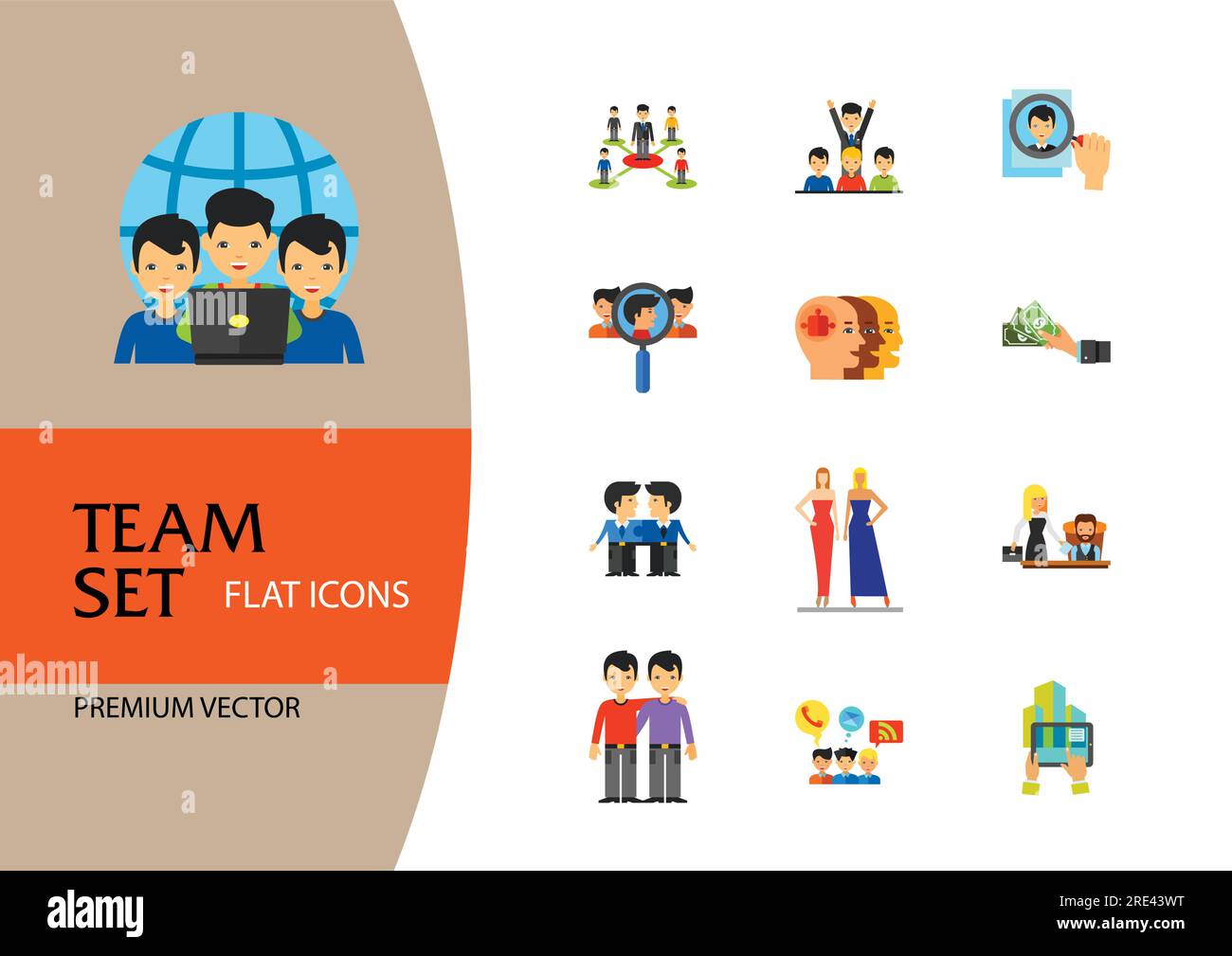 Team Icon Set Stock Vector Image & Art - Alamy