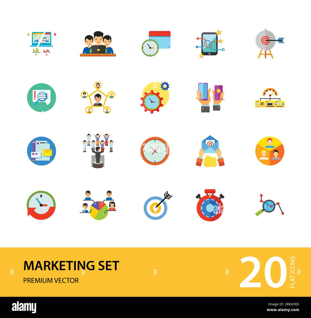 Marketing Icon Set Stock Vector Image & Art - Alamy