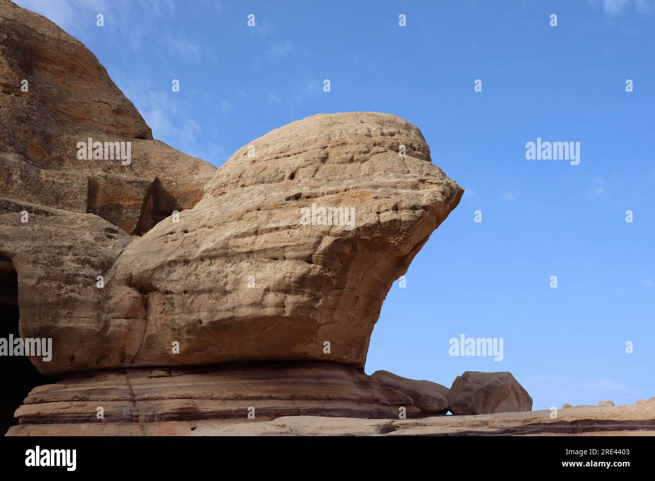Petra, Jordan : Amazing big rock formations (The Nabateans city Stock ...