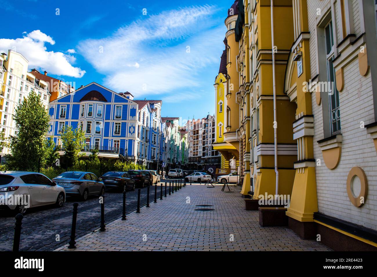 Facade of building in Kiev Vozdvizhenka, The Oligarch's Ghost Town ...