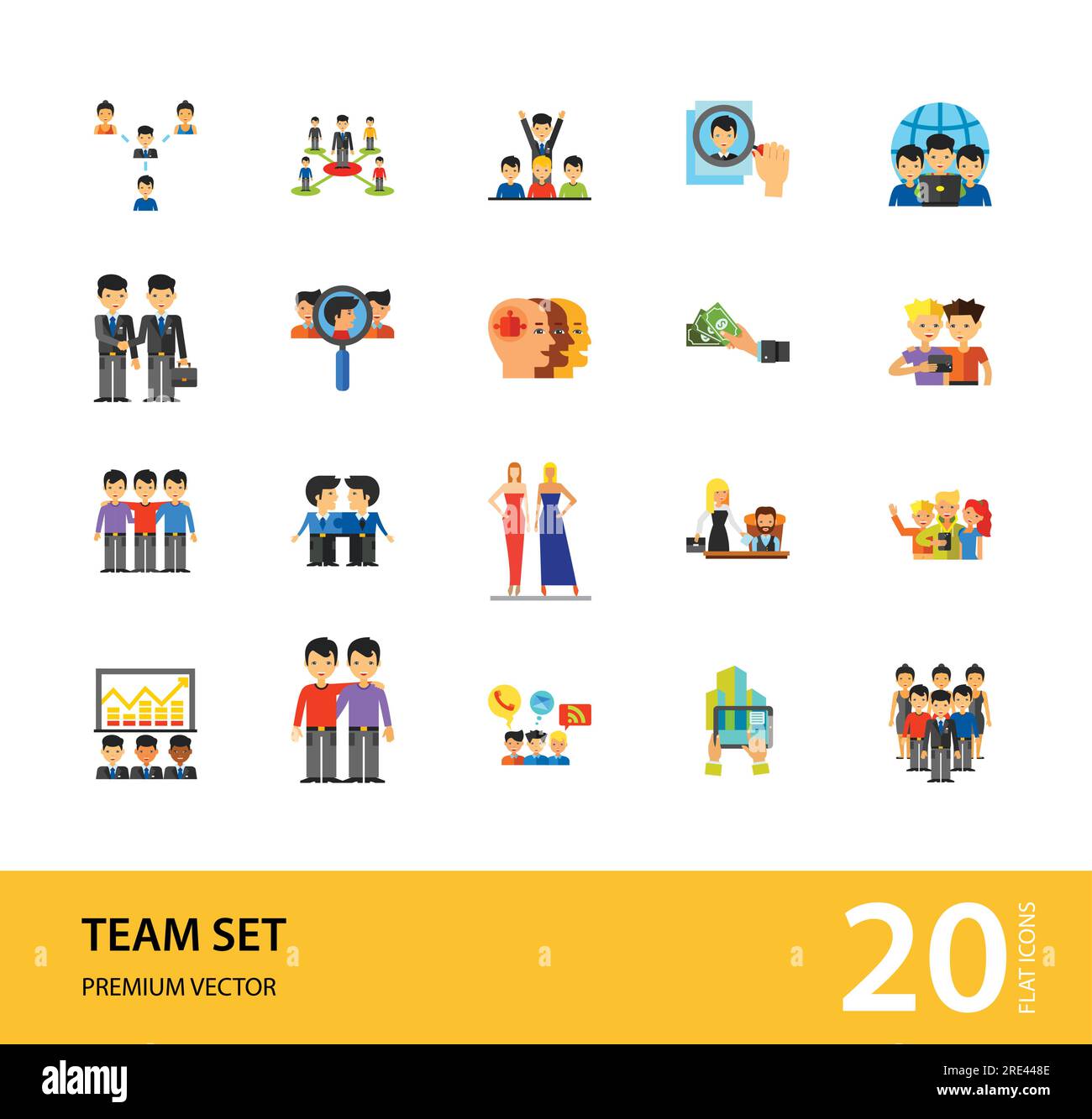 Team Icon Set Stock Vector Image & Art - Alamy