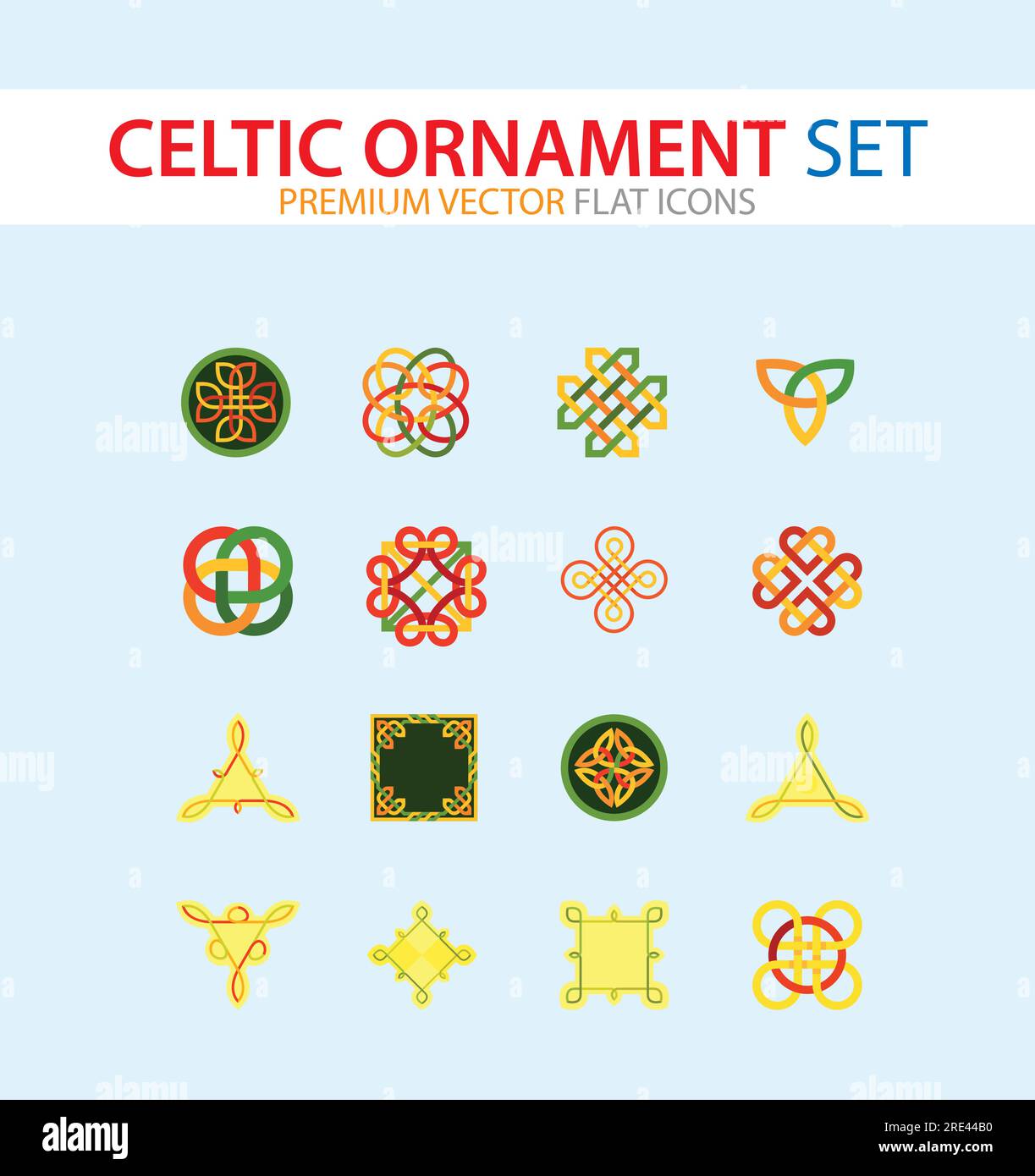Celtic Ornament Icon Set Stock Vector Image & Art - Alamy