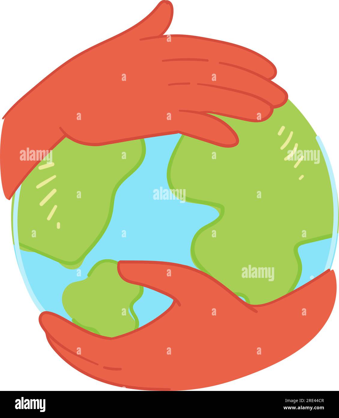 Caring and protecting nature and environment of planet earth, isolated ...