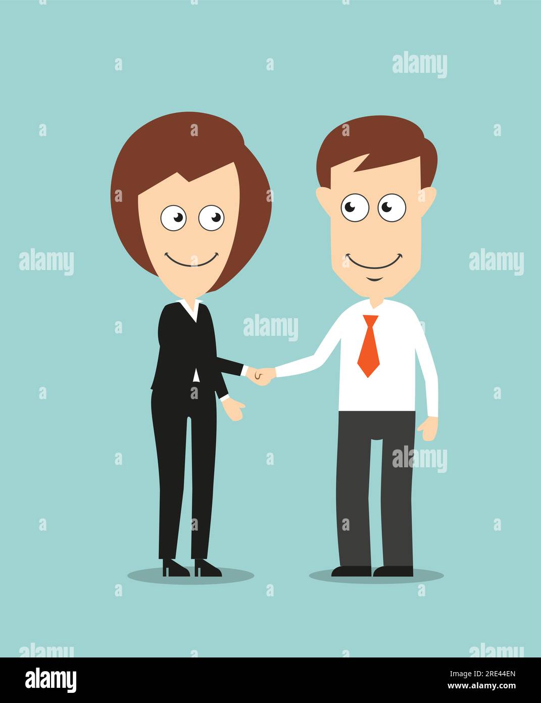Hand shaking cartoon hi-res stock photography and images - Alamy