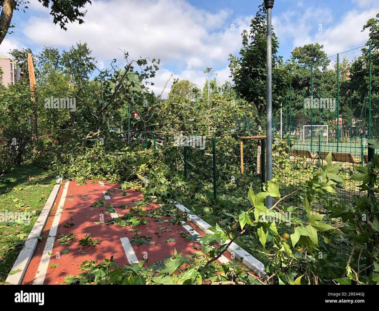 Milan, . 25th July, 2023. Milan, 25-07-2023 Extremely bad weather ...