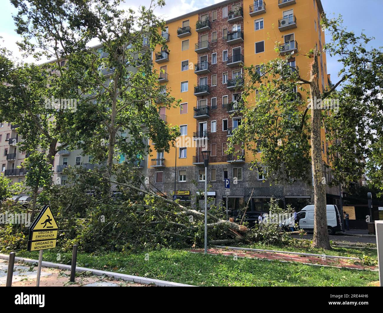 Milan, . 25th July, 2023. Milan, 25-07-2023 Extremely bad weather ...