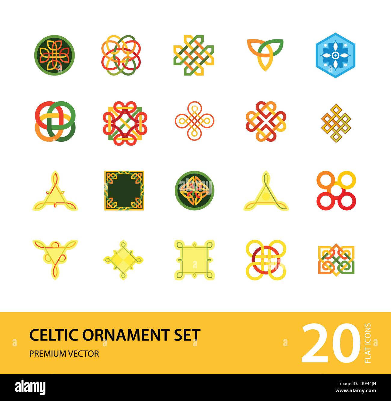 Celtic Ornament Icon Set Stock Vector Image & Art - Alamy