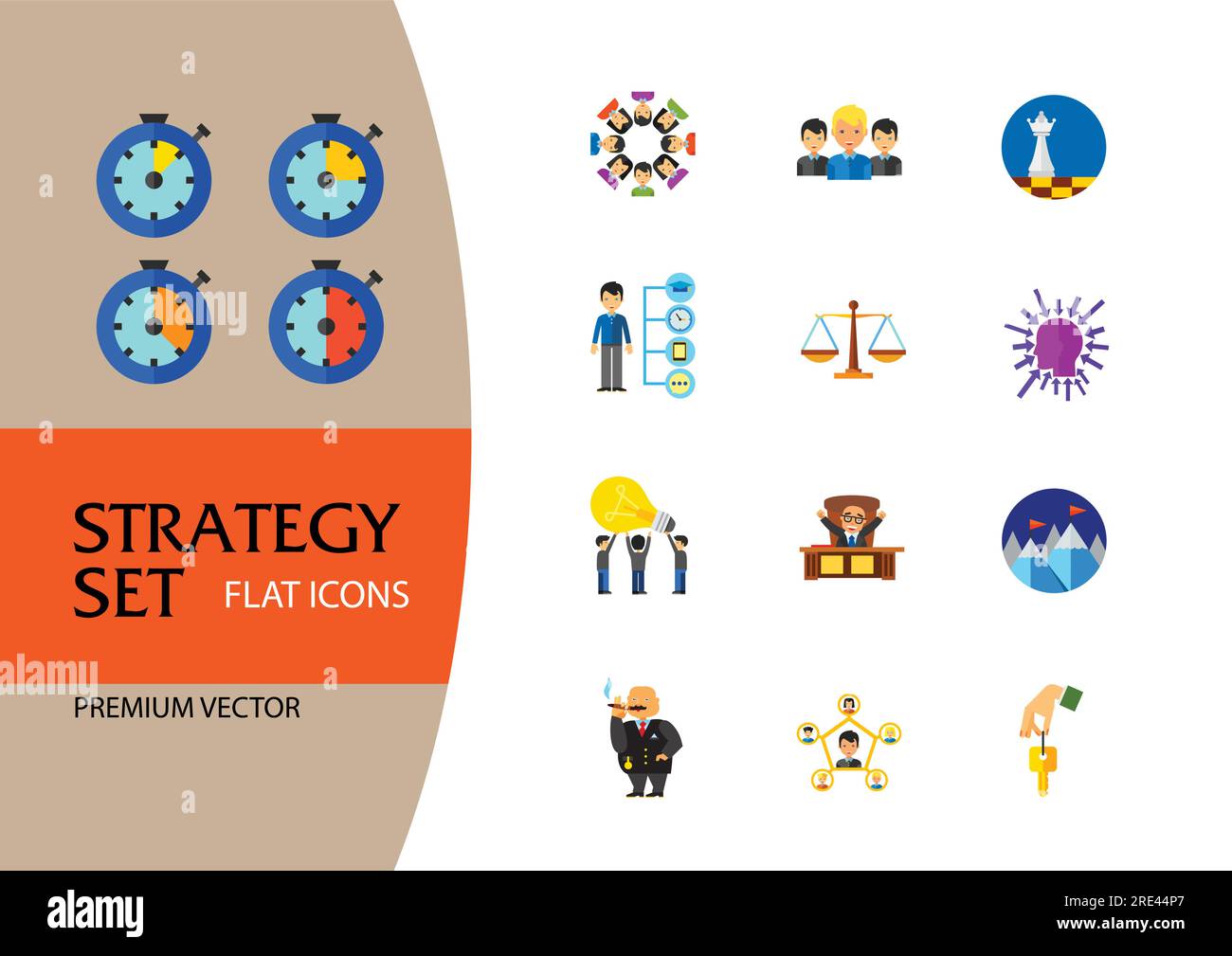 Strategy Icon Set Stock Vector Image & Art - Alamy
