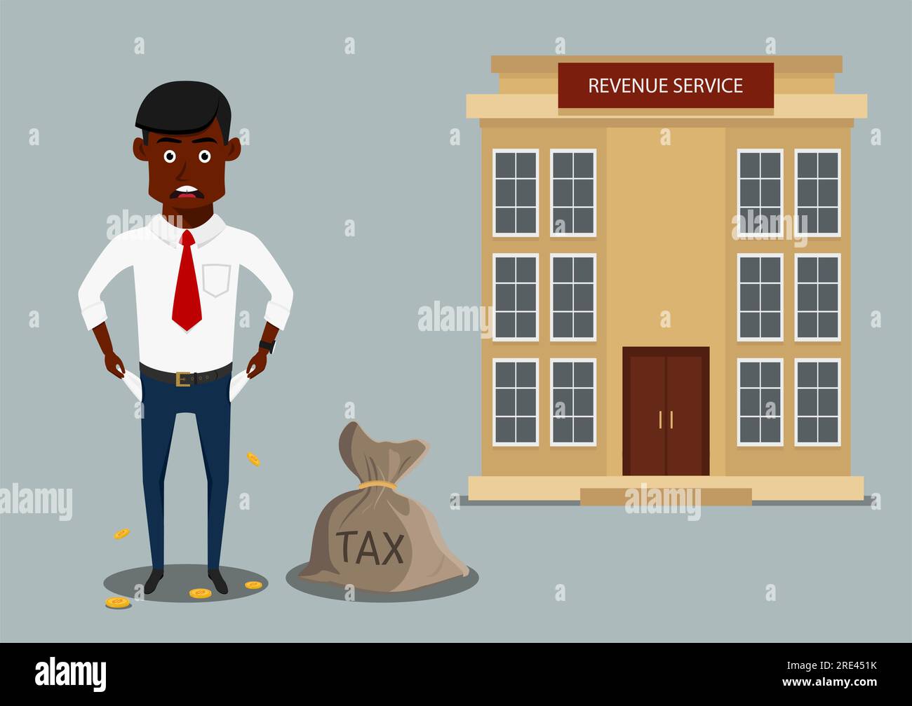 Pay tax cartoon hi-res stock photography and images - Alamy