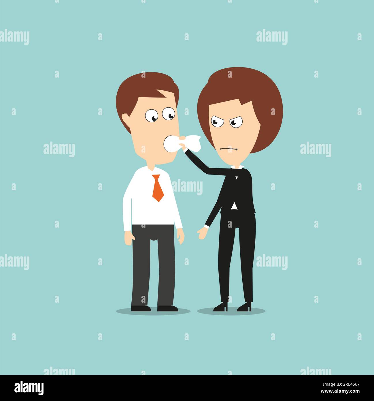 Gagged woman Stock Vector Images - Alamy