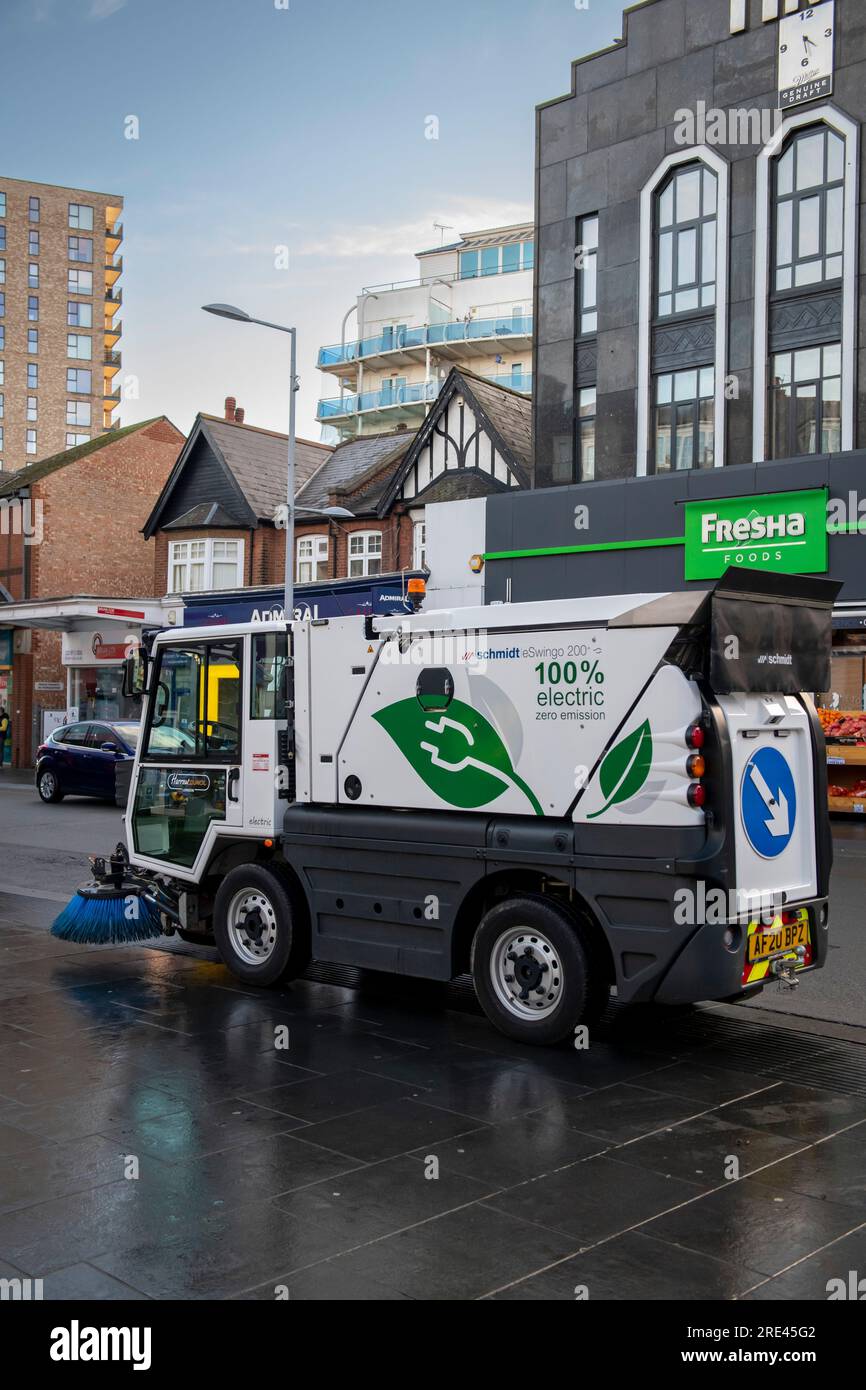 Electric road sweeper from manufacturer Aebi Schmidt in Harrow streets ...
