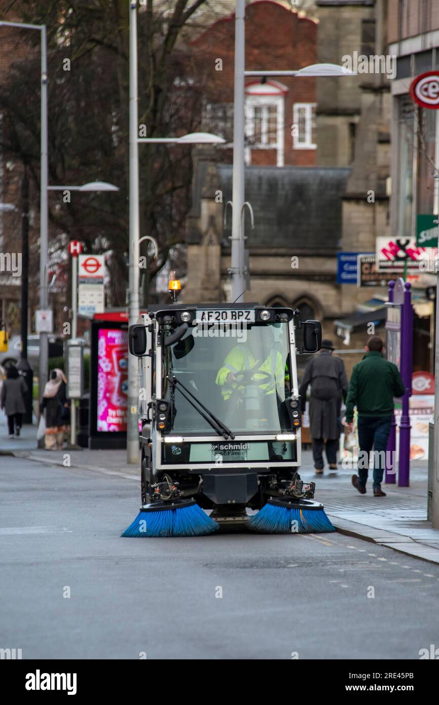 Electric road sweeper from manufacturer Aebi Schmidt in Harrow streets ...