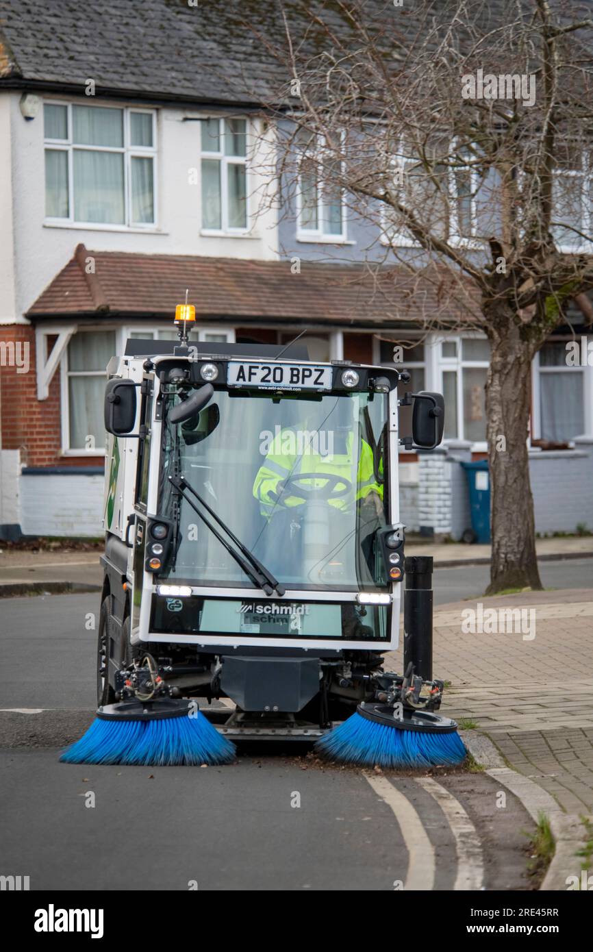 Electric road sweeper from manufacturer Aebi Schmidt in Harrow streets ...
