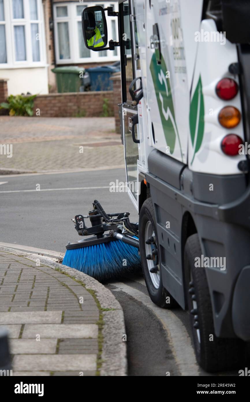 Electric road sweeper from manufacturer Aebi Schmidt in Harrow streets ...