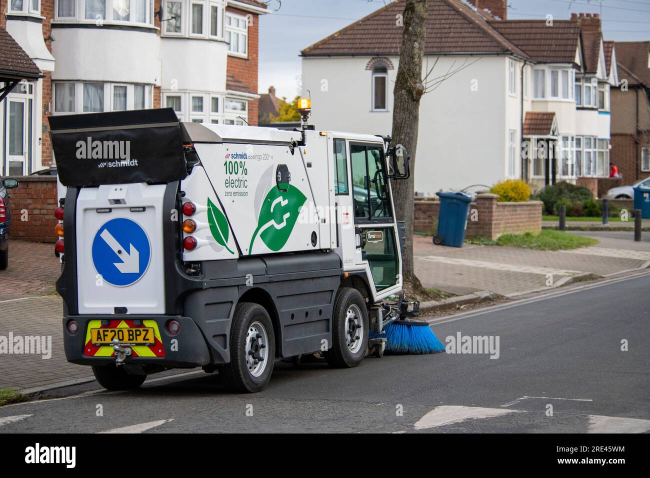Electric road sweeper from manufacturer Aebi Schmidt in Harrow streets ...