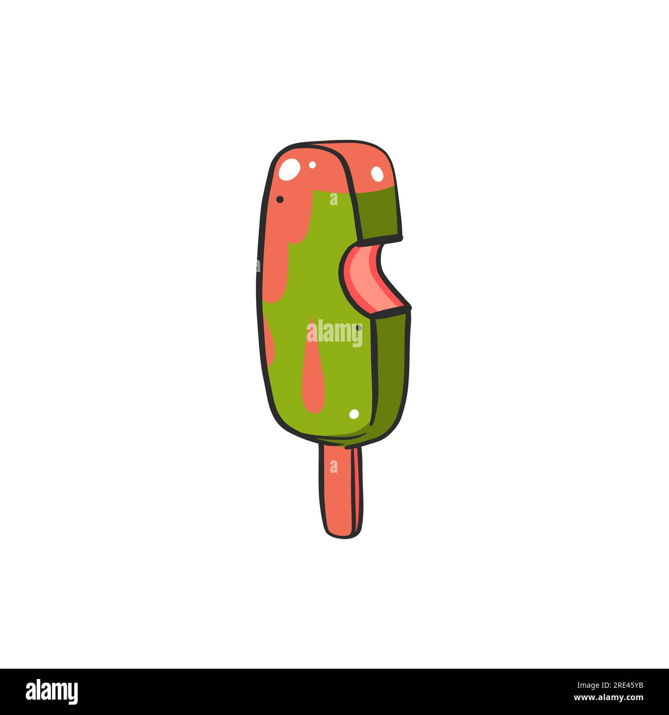 Hand drawn vector abstract cartoon ice creram dessert,sundae line art ...