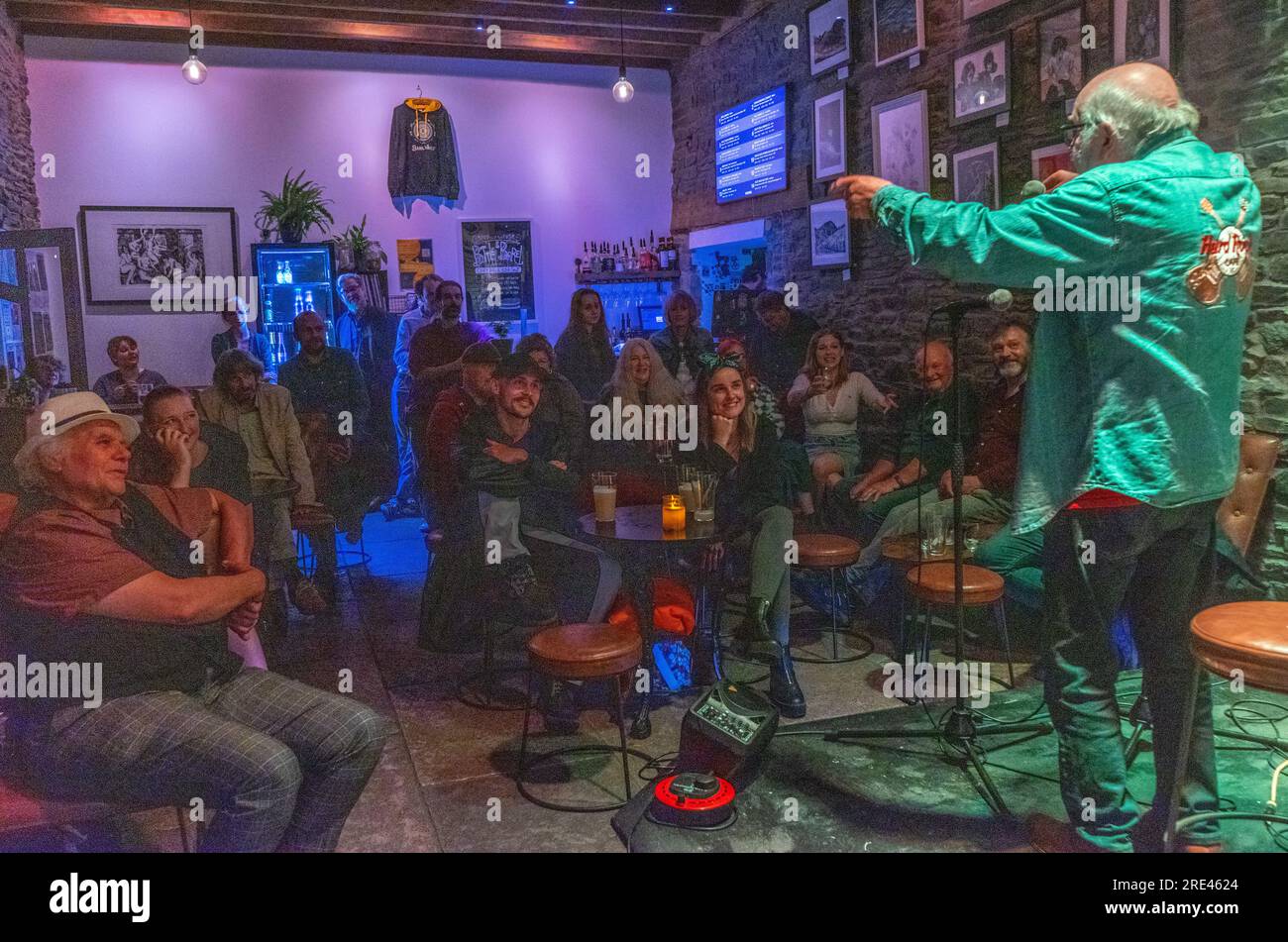Folk night open mic session at the Vaults bar in Aberystwyth, Wales,UK ...