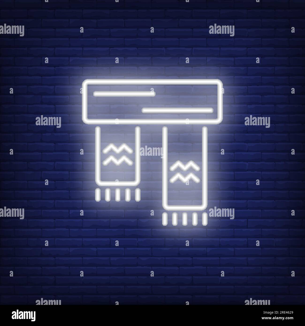 Knitted scarf neon sign Stock Vector Image & Art - Alamy