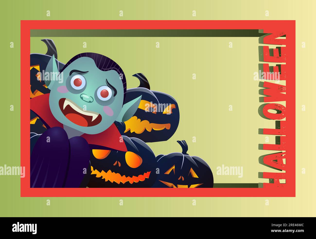 Halloween flyer design. Vampire character Stock Vector Image & Art - Alamy