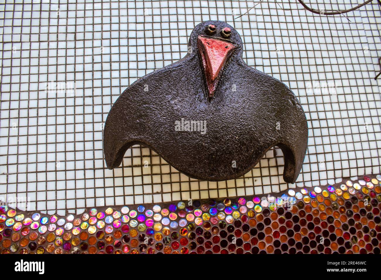 Abstract sculptures and mosaics in Park Lanscape Alley, a charming ...
