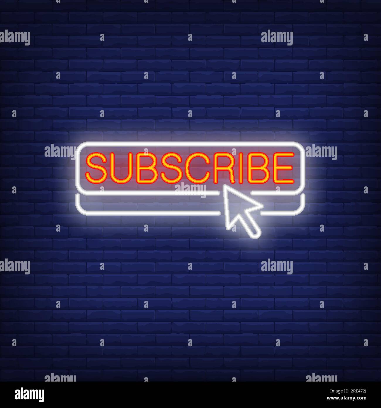 Subscribe button neon sign Stock Vector Image & Art - Alamy