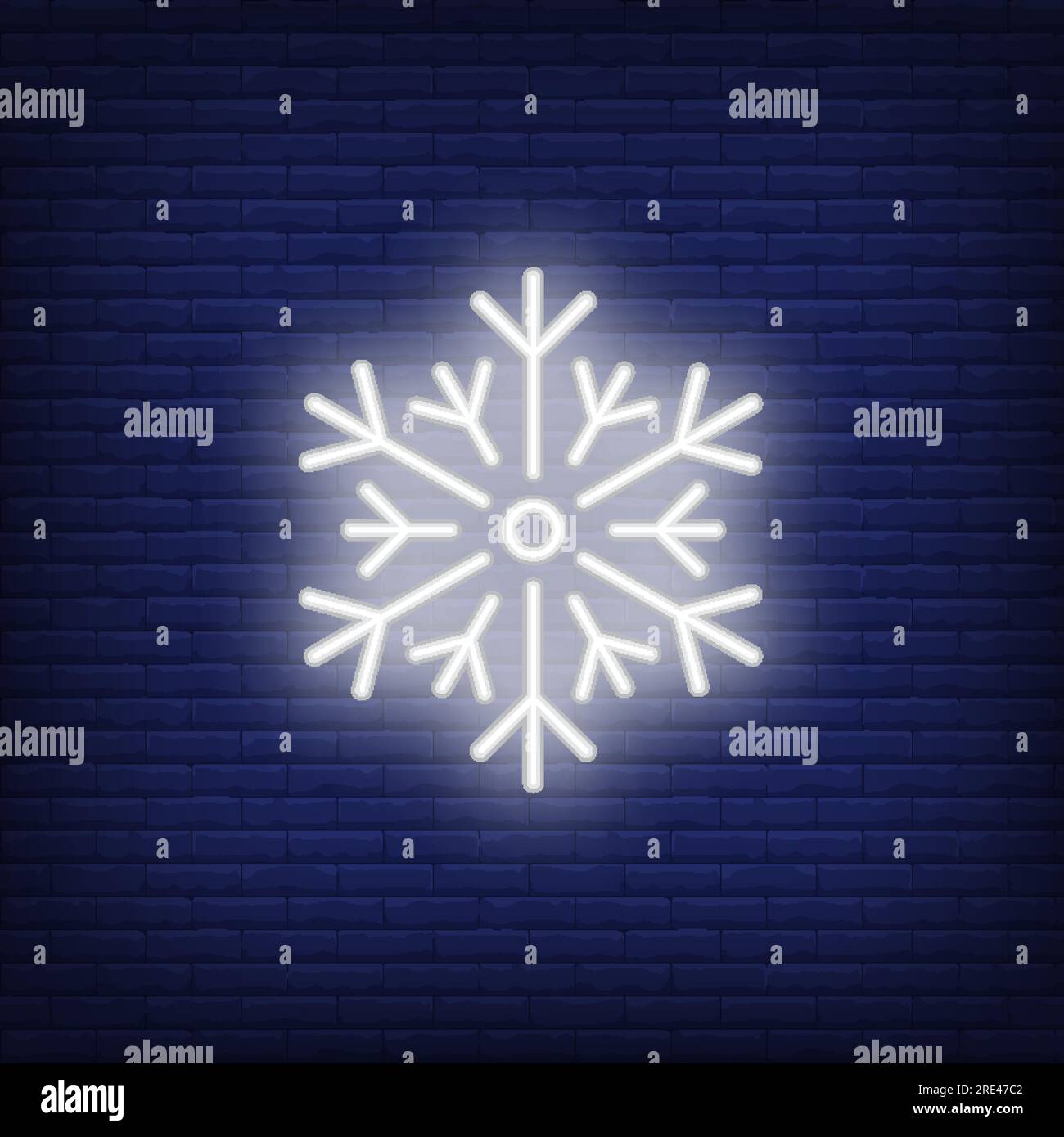 White snowflake neon sign Stock Vector Image & Art - Alamy